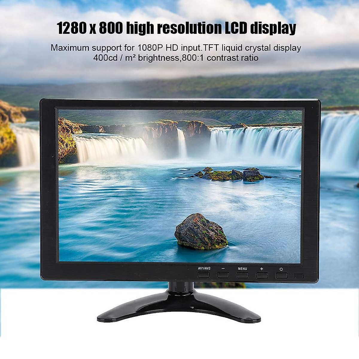 Voluxe LCD Monitor 10 1In Convenient 1080P Display for Desktop Computer U S regulations