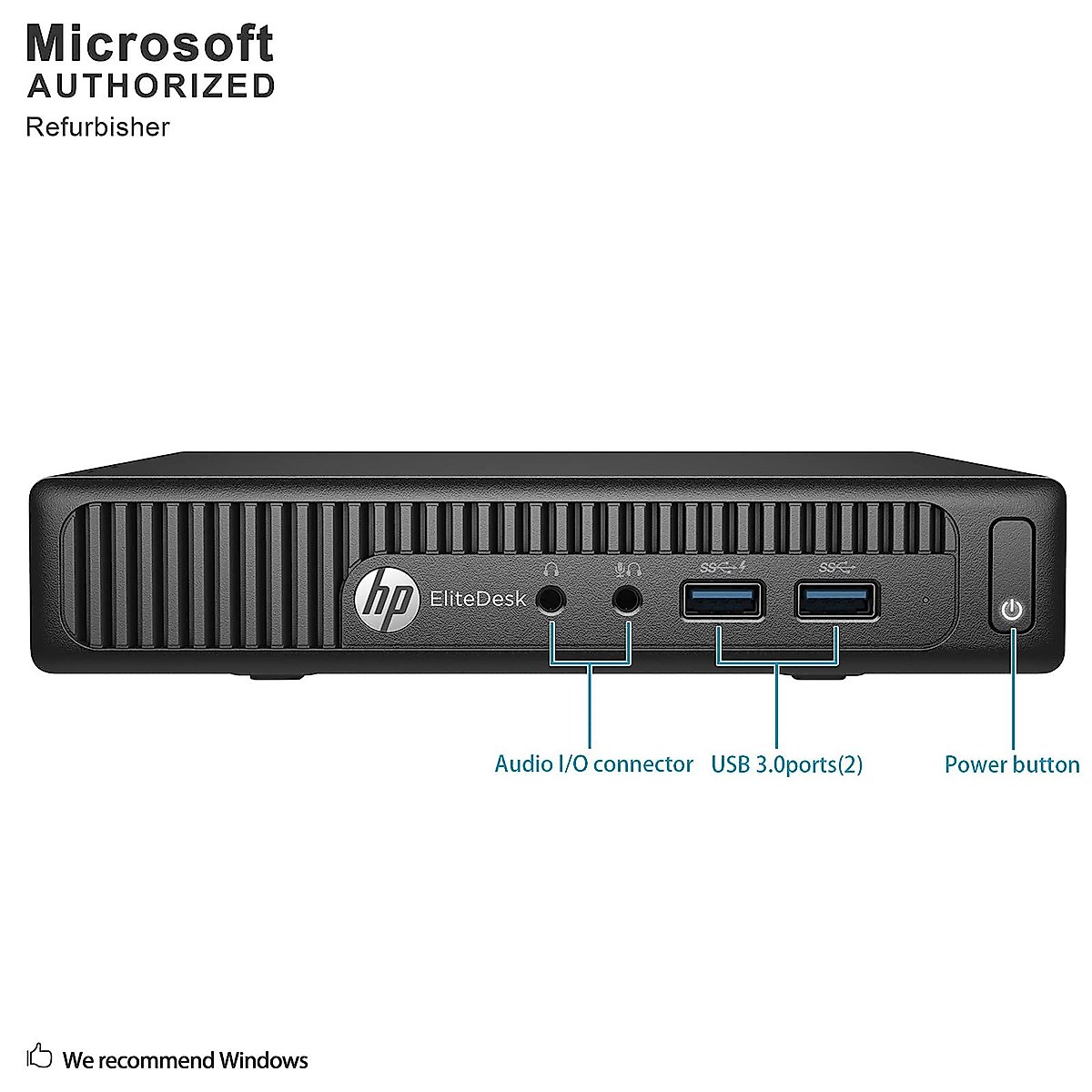 HP EliteDesk 705 G3 Mini Business Desktop PC, AMD A6 PRO-8570E up to 3.4GHz, 8GB DDR4, 128GB SSD, WiFi, BT, VGA, DP, Windows 10 64 Bit-Multi-Language Supports English/Spanish/French (Renewed)