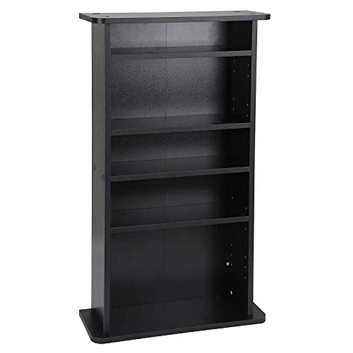 HomGarden 5-Tier Media Storage Cabinet Adjustable Bookcases DIY Multifunctional Shelf Display Rack Organizer Tower for CDs, Books, Video Games, Arts