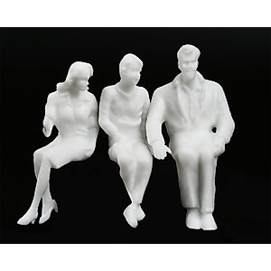 DS. DISTINCTIVE STYLE Unpainted Figures 1:24 Scale 24 Pieces Assorted Poses Miniature People for Architectural Layout Project G Scale Model Trains Railroads Home Bonsai Decor