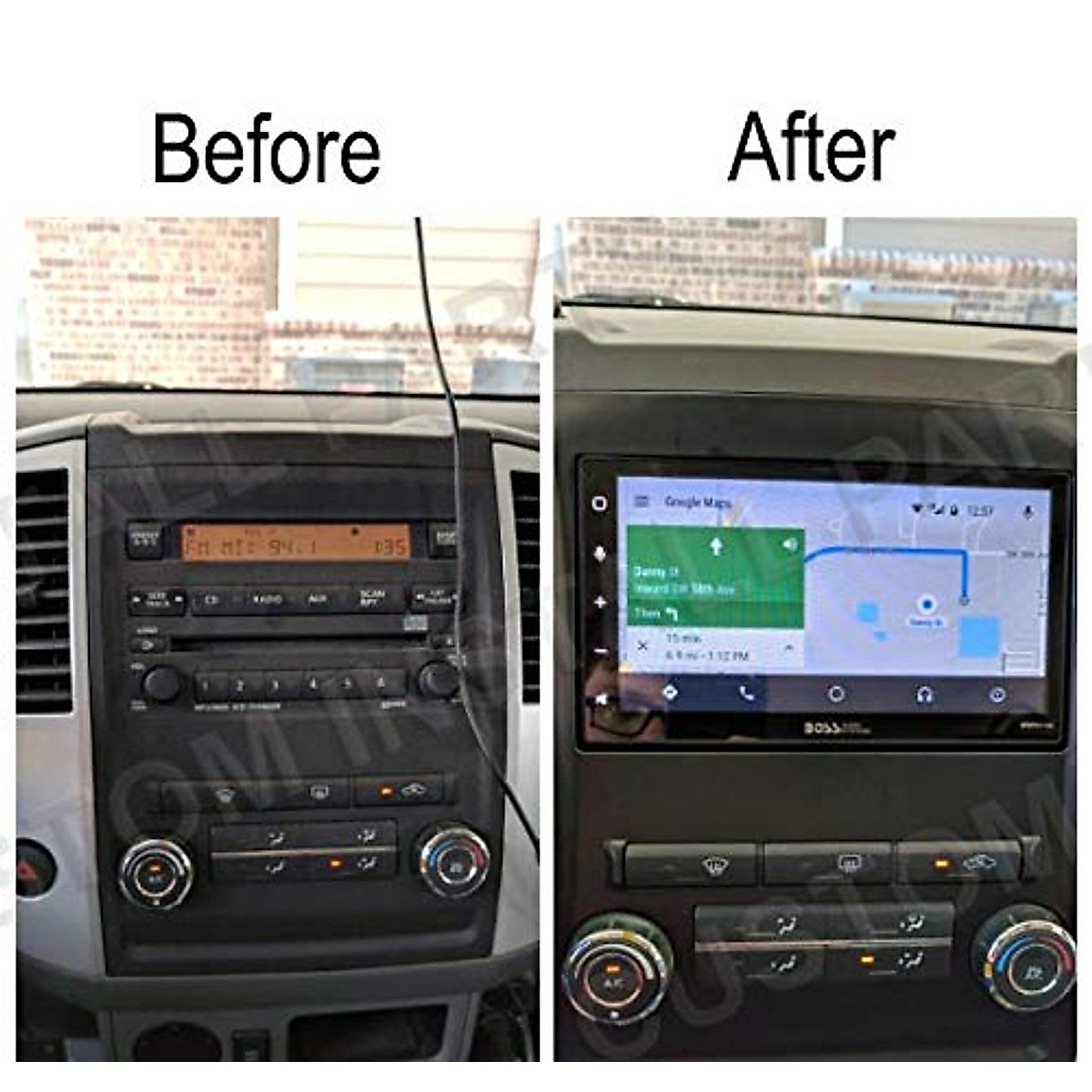 Custom Install Parts Aftermarket Double Din Dash Kit w/Wire Harness & Antenna Adapter Compatible with Nissan Frontier Xterra 2009-2012