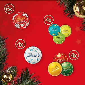 Lindt Holiday Teddy Bear Chocolate Candy Advent Calendar, Assorted Chocolates, 4.5 oz. (2023)