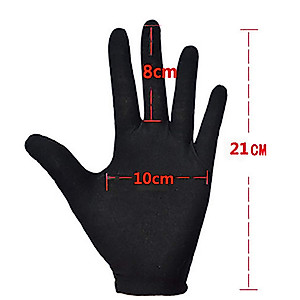BesYouSel 6 Pairs Cotton Gloves Black Cotton Gloves Soft Cotton Gloves Ceremonial Gloves Dirty-resistant Wear-resistant Sweat-absorbent Work Gloves, Black, Size Large
