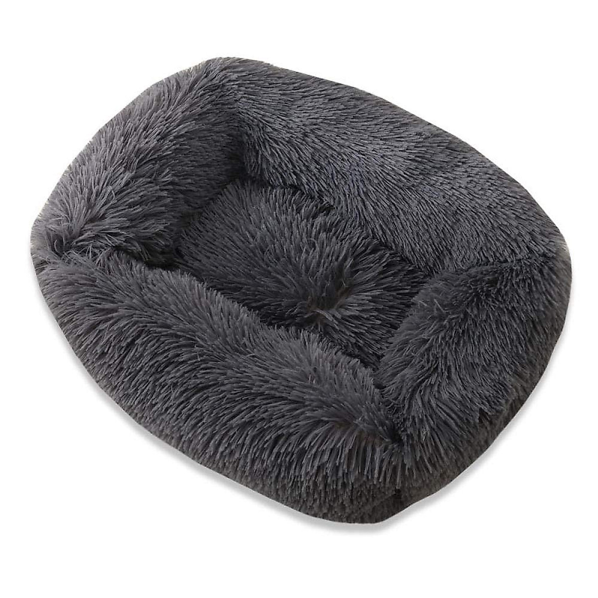 Bed Xs Size Plush Square Beds for Cats Dogs Super Soft Winter Warm Sleeping Mats for Dogs Cats 1Pcs Dark Gray