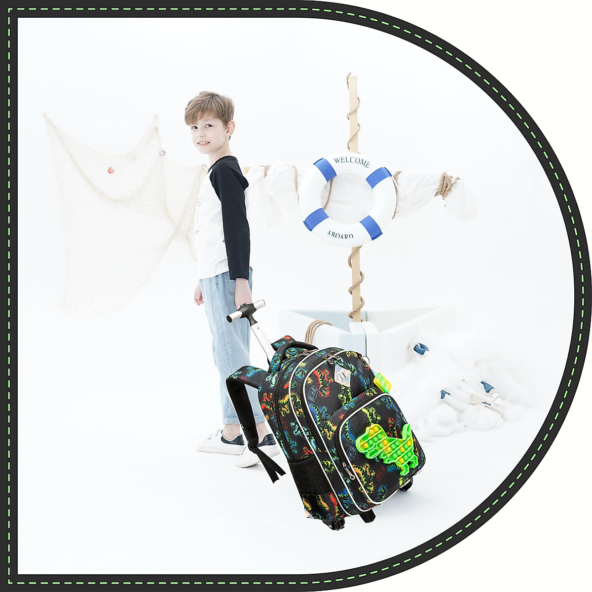 ZBAOGTW Unicorn Rolling Backpack for Girls Wheeled School Backpack 3 in 1 Girls Rolling Backpack for School,Travel,Picnic