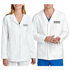 Custom Women Scrub Lab Coats Embroidered Medical Laboratory Coat for Women 29.5" Large