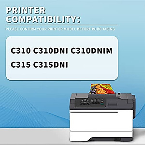 FOXINK Remanufactured for Xerox C310 C315 Toner Cartridge 006R04357 006R04356 006R04358 006R04359 3000 & 2000 Pages Compatible with Xerox C310 C310DNI C310DNIM C315 C315DNI Printer