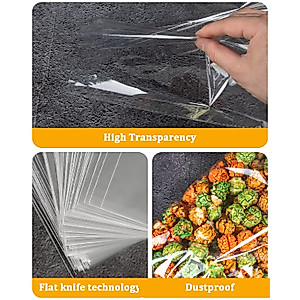 100pcs Cellophane Bags 10x14 Cellophane Wrap Goodie Bags Large Clear Gift Bags Party Favors Bags Clear Treat Bags with Ties Plastic Gift Bags Packaging Bags for Cookie Candy