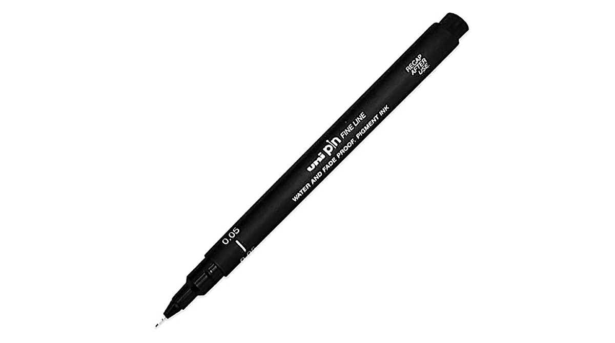 Uni Pin Fineliner Drawing Pen Set - 9 Black Grades
