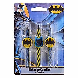 Batman Birthday Cake Candles - 6 pc