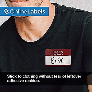 Printable Name Tags - 2-1/3 x 3-3/8 - Pack of 800, 100 Sheets - Inkjet/Laser Printer - Online Labels