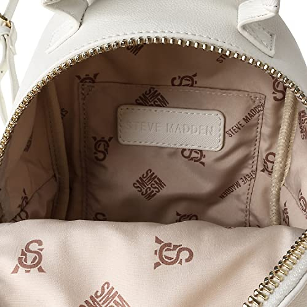 Steve Madden Women's Jake Mini Backpack, White, One Size