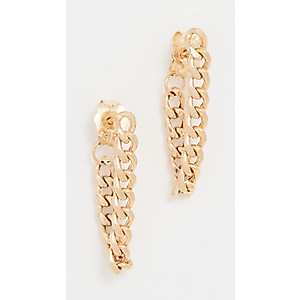 Zoe Chicco Women's 14k Gold Small Curb Chain Huggie Earrings, Gold, One Size