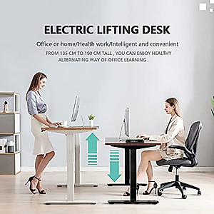 Xenusa Computer Desk Height Adjustable Standing Desk Ergonomic Electric Home Office Stand Up Computer Workstation (Coffee, 55 in)