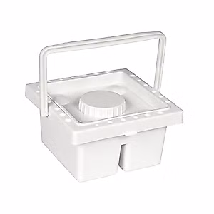 Creative Mark Brush Basin - All in One Unit for Storage, Shaping, Cleaning, and Soaking - 6.5 x 6.5 x 3.5" with Lid