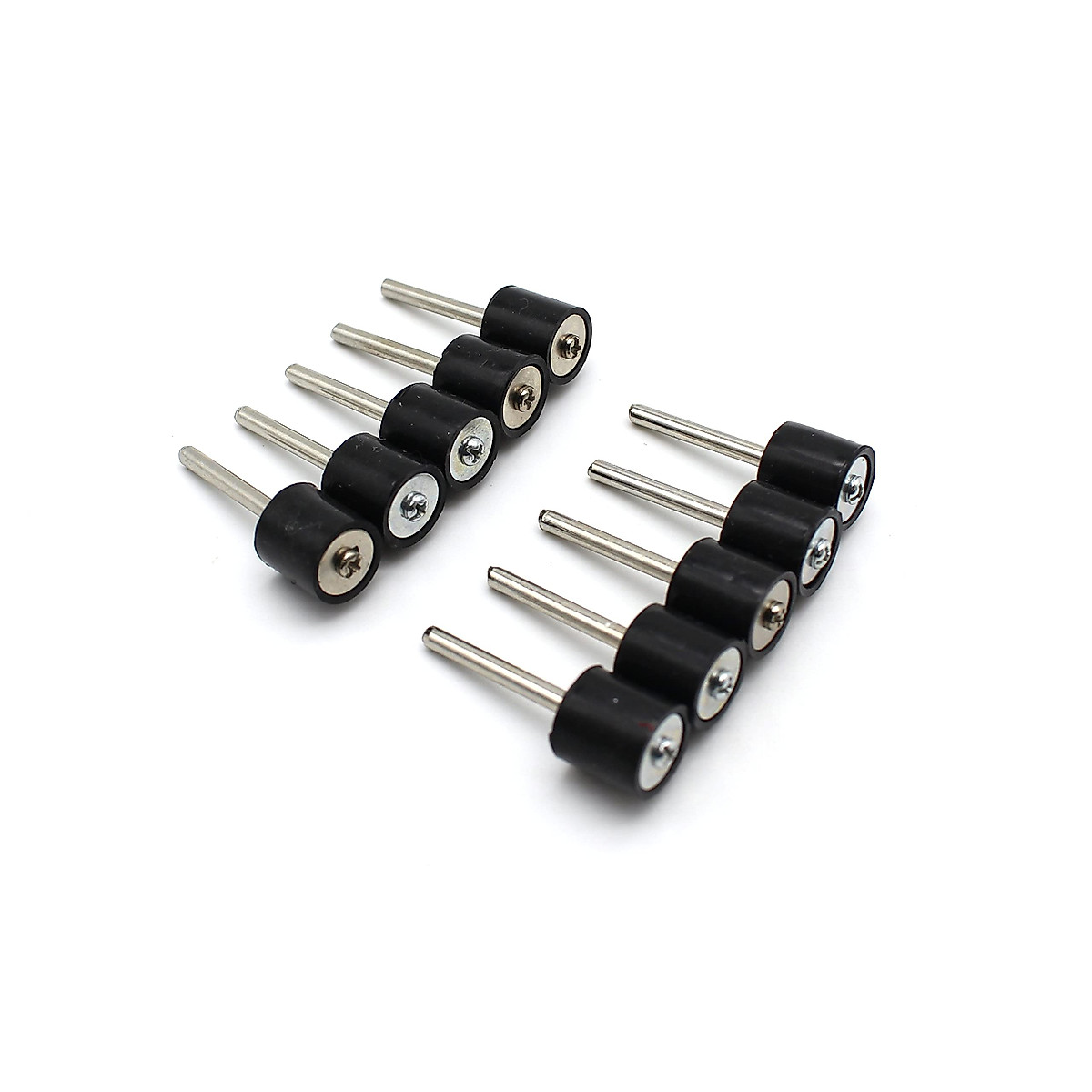 TMAX 10 pc 1/2 Inch Rubber Mandrel Sand Drum Holder 1/8 Inch Shank for Dremel Rotary Tools