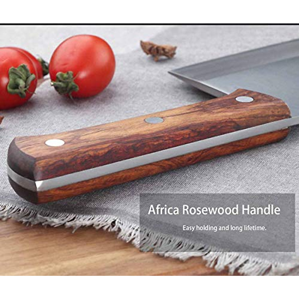 HERMANO Butcher Knife, Meat Cleaver Knife, 8 Inches Chopping Knife, Super Strong Makes Heavy Duty Easy