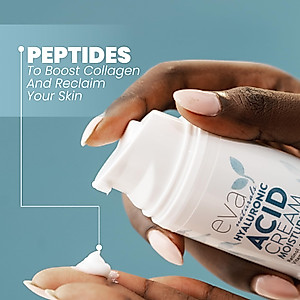 Eva Naturals Hydrating Face Cream with Hyaluronic Acid - Anti-Aging, Wrinkle Face Moisturizer for Women and Men, With Aloe Vera & Retinol For Face - Firming Day & Night Cream (1.7 Fl Oz)