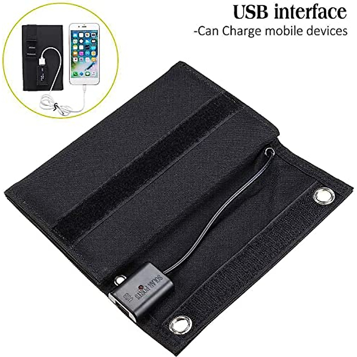 Solar Panels Portable Foldable Solar Panel Kit, Solar Panel 15W 5V Portable Solar Charger Foldable Monocrystalline Solar Cell for Power Station Phones Camping Garden Hiking Mobile Power