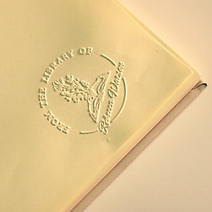 Custom Library Embosser | Personalized Book Embosser | Personal Library Embosser Custom Stamp Seal from The Library of | Floral Book Embosser (Flowers 1)