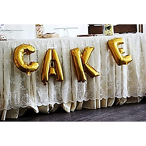 Wellin 16" Gold Foil Mylar Letter Balloons A-Z 26pcs Mega Pack, Aluminum Hanging Foil Film Alphabet Letter (A-Z (Pack of 26), gold)