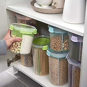 Cabilock Pantry Organization Containers Food Storage Canisters Plastic Airtight Jar Food Crisper Tall Plastic Pasta Storage Food Storage Jar