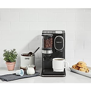 Cuisinart Single Serve Coffee Maker + Coffee Grinder, 48-Ounce Removable Reservoir, Black DGB-2
