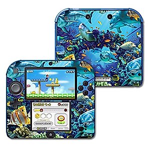 MightySkins Skin Compatible with Nintendo 2DS - Ocean Friends | Protective, Durable, and Unique Vinyl Decal wrap Cover | Easy to Apply, Remove, and Change Styles | Made in The USA