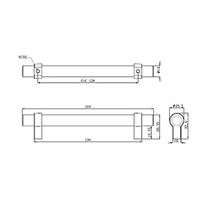 Richelieu Hardware BP5016128BORB Greenwich Collection 5 1/16-inch (128 mm) Center-to-Center Brushed Oil-Rubbed Bronze Modern Cabinet and Drawer Bar Pull Handle for Kitchen, Bathroom, and Furniture