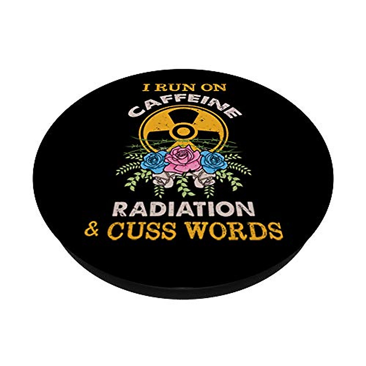 Funny Radiology Coffee Run On Caffeine Radiation Cuss Words PopSockets Swappable PopGrip
