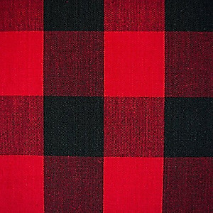 DII Buffalo Check Collection, Classic Farmhouse Table Runner, 14x108, Red & Black
