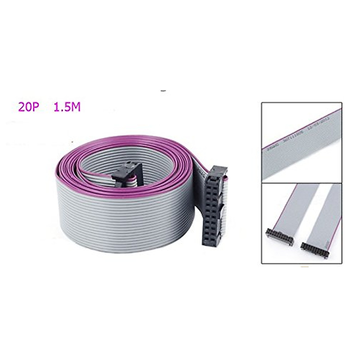 BLS 2.54mm Pitch IDC 20-Pin F/F Connector Extension Flat Ribbon Cable 150cm Length