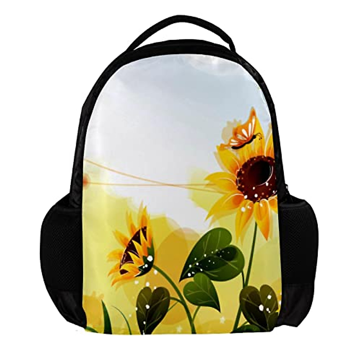 VBFOFBV Unisex Adult Backpack with for Travel Work, Sunflower Butterfly Summer