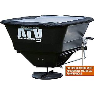Buyers Products ATVS100 ATV All-Purpose Broadcast Spreader 100 lbs. Capacity with Rain Cover , Black