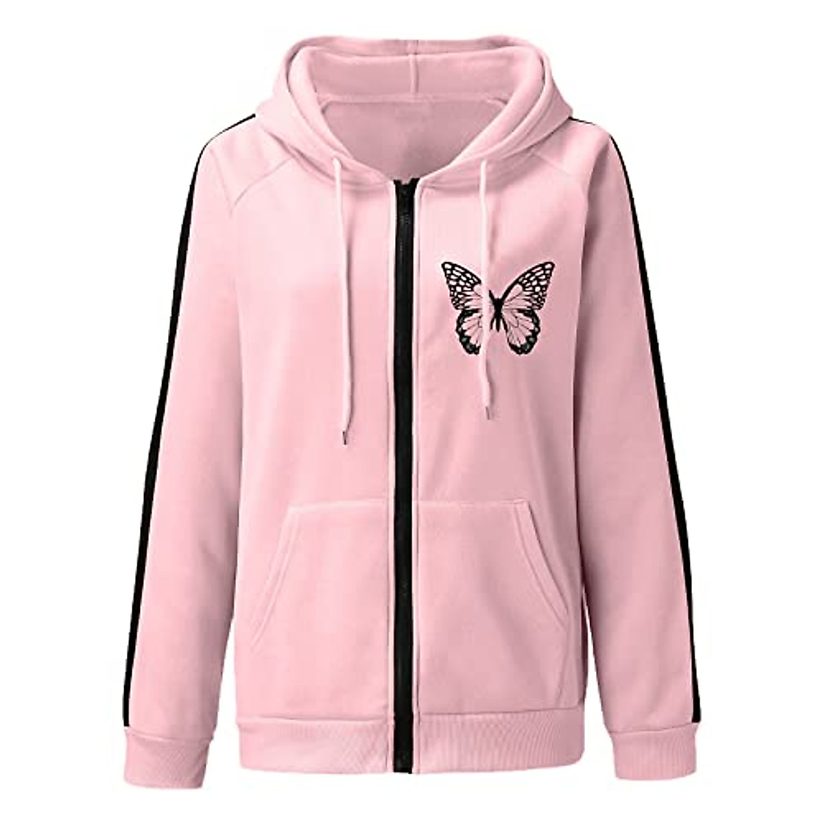 Flannel Hoodie Zip Up Party Sweatshirt for Sweatshirt Zip Up Polar Fleece Hoodies for Women Pink
