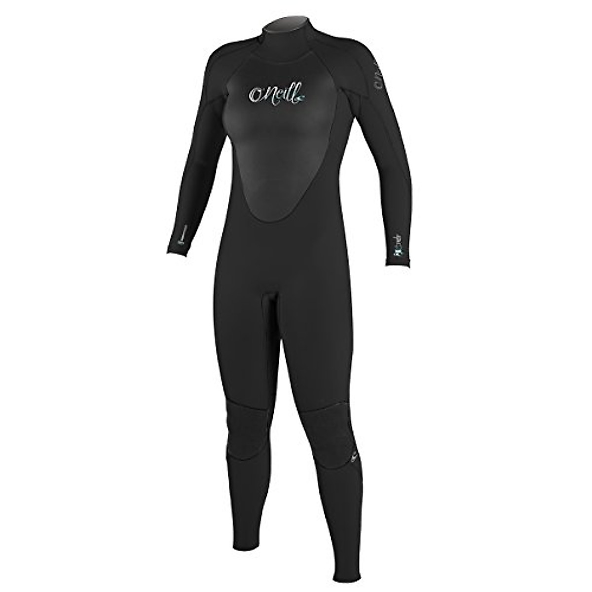 O'NEILL Women's Epic 3/2mm Back Zip Full Wetsuit, Black/Black/Black, 8T