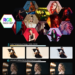 GVM RGB LED Video Light Kit, Dimmable Photography Lighting with APP Control, 680RS 50W 3 Packs Led Panel Light for YouTube Studio, Video Shooting, Gaming, Streaming, Zoom, Broadcasting, Conference