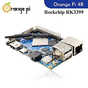 Orange Pi 4B Rockchip RK3399 4GB LPDDR4 Six Cores 64 Bit with 16GB EMMC Single Board Computer, Open-Source Board Support Android, Ubuntu, Debian (Pi 4B)