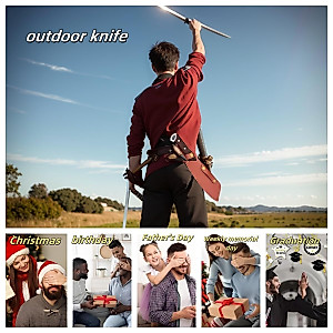 Lienzhe Japan Knives,kitchen knife Meat Cleaver Knife for Meat Cutting,camping knife, japanese chef knife, full tang knife with sheath for Outdoor Cooking, Kitchen Deboning or Camping BBQ