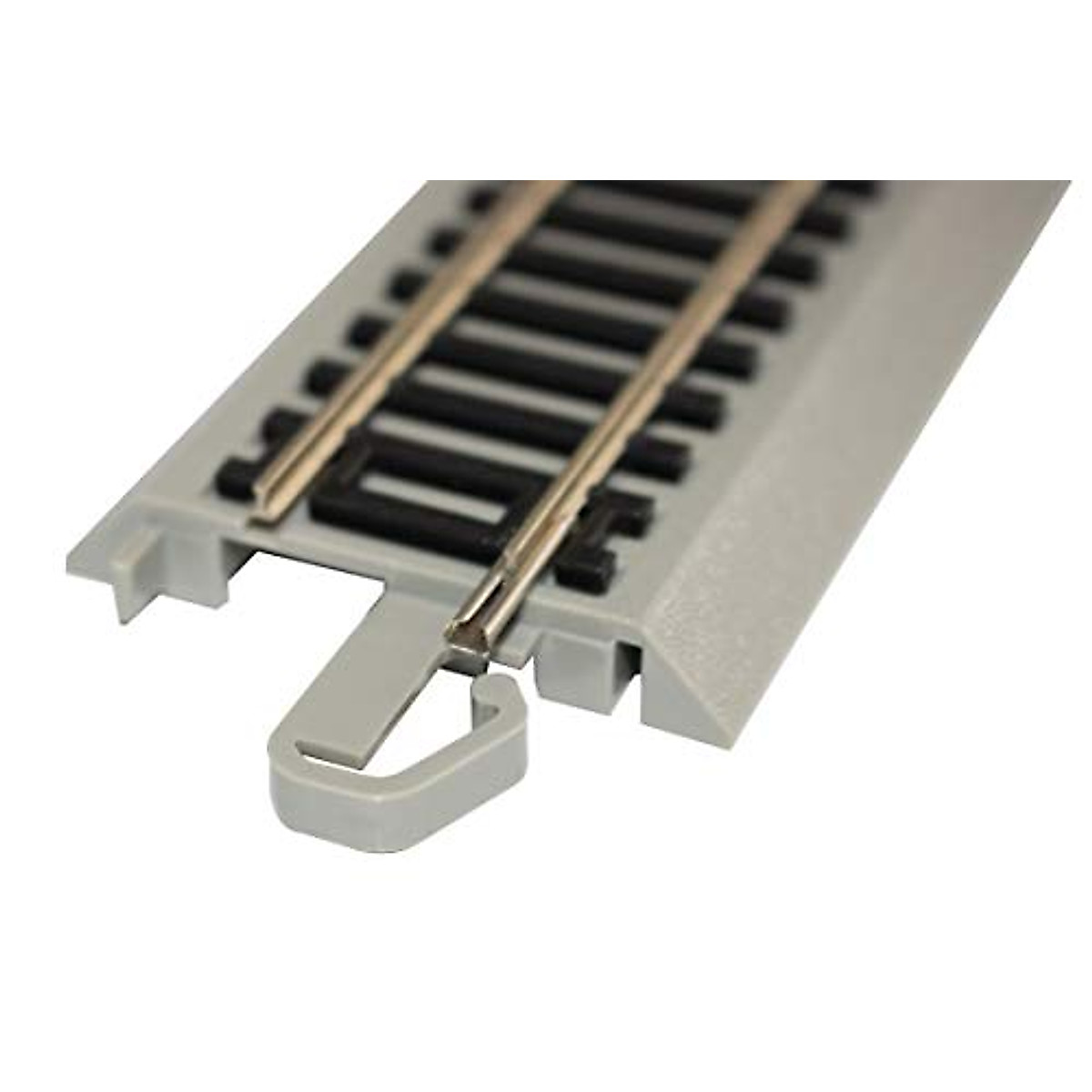Bachmann Trains - Snap-Fit E-Z Track® Flashing LED Bumper - Nickel Silver Rail with Gray Roadbed - HO Scale