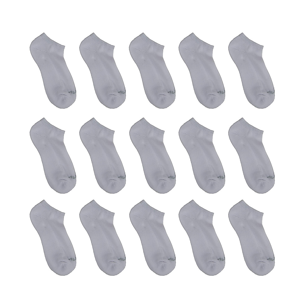 AVIA Women's 15 Pair Low Cut Socks, White, 4-10