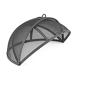 Good Directions, Inc. 7774 26" Fire Pit Lifter Tool, Heavy Duty, Hinged for Easy Access Spark Screen, Black