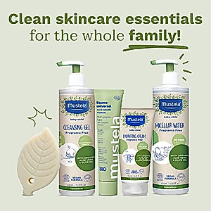 Mustela Solid Shampoo & Body Cleansing Bar for Baby, Kid & Adult - with Avocado Oil & Olive Oil - Fragrance-Free, Plastic-Free, Vegan & Biodegradable Formula - 2.64 oz.