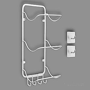 KOOLIST Yoga Mats Holder, Wall Mount, Rack for Yoga Mats or Towel Storage. 3 Shelf Contoured Design with additional 4 Hook Assembly