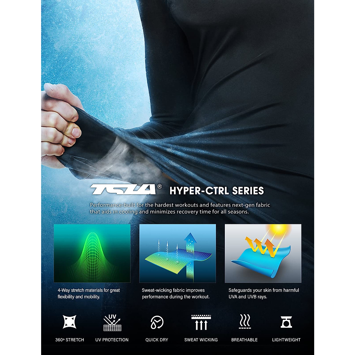 TSLA Women's Sports Compression Shirt, Cool Dry Fit Long Sleeve Workout Tops, Athletic Exercise Gym Yoga Shirts, 3pack Black/Black/Black, Small