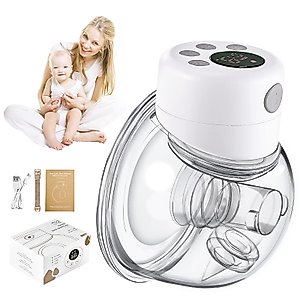 Wearable Breast Pump Hands Free Breast Pump Electric 2022 New,Wireless Portable Breast Pump with LCD Display and Memory Function Ultra-Quiet Breast Pump,2 Modes & 9 Levels Adjustment,24MM Flange