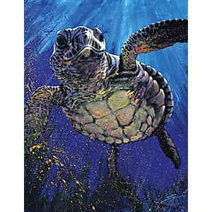 60x80 Blanket Comfort Warmth Soft Plush Throw for Couch Sea Turtle Fine Decorative Animal