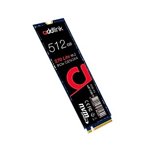 Addlink S70 Lite 512GB Ultra Durability Gaming SSD Maximum Speed 3000 MB/s Internal Solid State Hard Drive - M.2 2280 PCIe 3.0 NVMe Gen3X4 3D NAND SSD (ad512GBS70LTM2P)