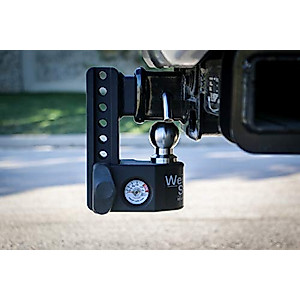 Weigh Safe Adjustable Trailer Hitch Ball Mount - 8" Drop Hitch for 2.5" Receiver w/ 2 pc Keyed Alike Lock Set, Premium Steel Trailer Tow Hitch w/Built in Weight Scale for Anti Sway, 22,000 lbs GTW
