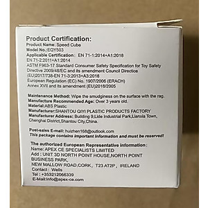 Full Size 3x3x3 Speed Cube Set, 2.2in Puzzle Party Favors Toy Stickerless Magic Cube Set, School Classroom Prize for Students, Birthday Party Stocking Stuffers Gifts for Kids Teens Adults (1 Pack)